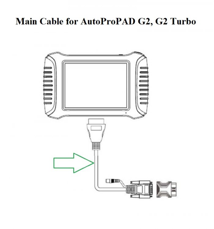 Main Cable OBD Connection for XTOOL AutoProPAD G2 Turbo|XTOOL-AutoProPAD-G2|XTOOL Accessories